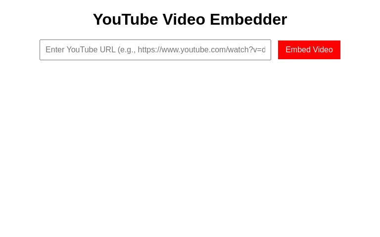 YouTube Video Embedder ― Perchance Generator