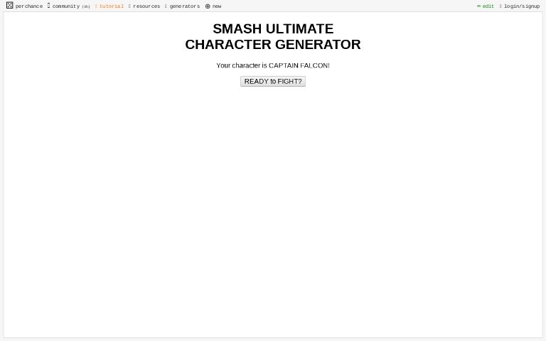 SMASH ULTIMATE CHARACTER GENERATOR