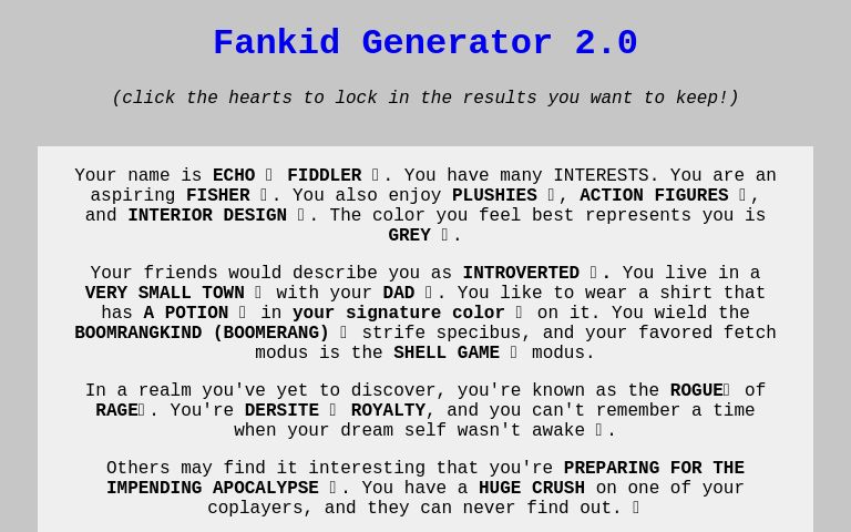 Fankid Generator 2.0