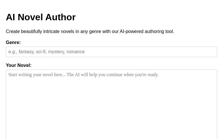 AI Novel Author ― Perchance Generator