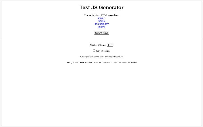 Test JS Generator