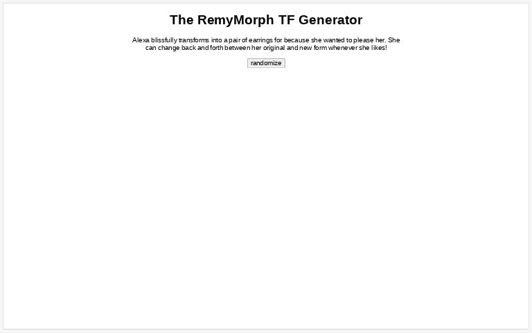 The RemyMorph TF Generator