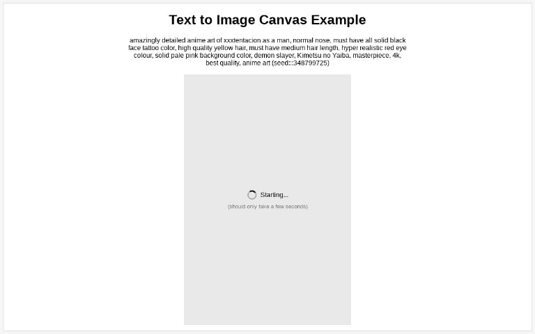 Text to Image Canvas Example ― Perchance Generator