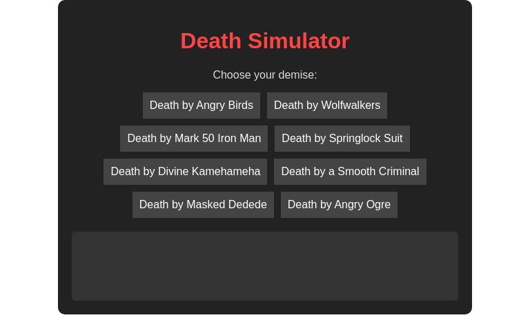 Death Simulator ― Perchance Generator