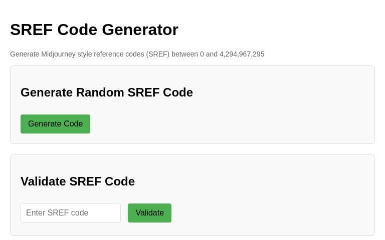 SREF Code Generator