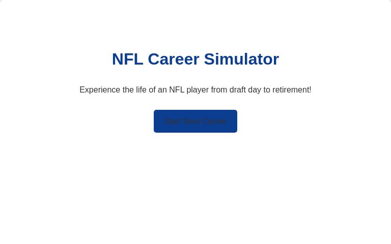 NFL Career Simulator ― Perchance Generator