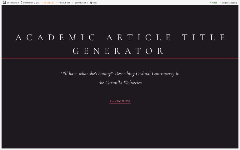 Academic Article Title Generator