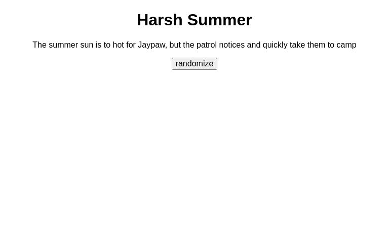 Harsh Summer ― Perchance Generator