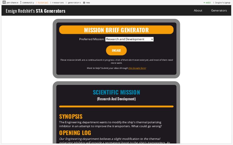 Mission Brief Generator