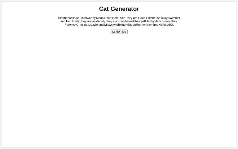 Cat Generator