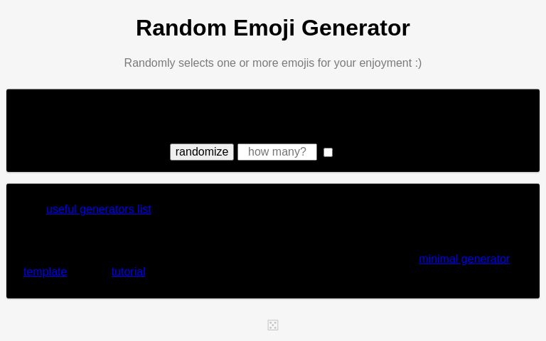 Random Emoji Generator