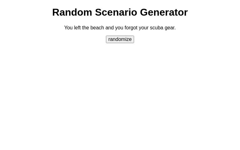 Random Scenario Generator ― Perchance