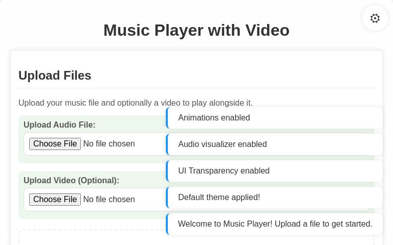 Music Player with Video ― Perchance Generator