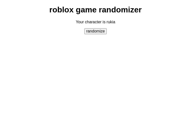 roblox game randomizer ― Perchance Generator