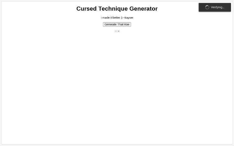 Cursed Technique Generator
