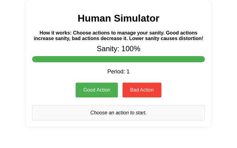 Human Simulator ― Perchance Generator