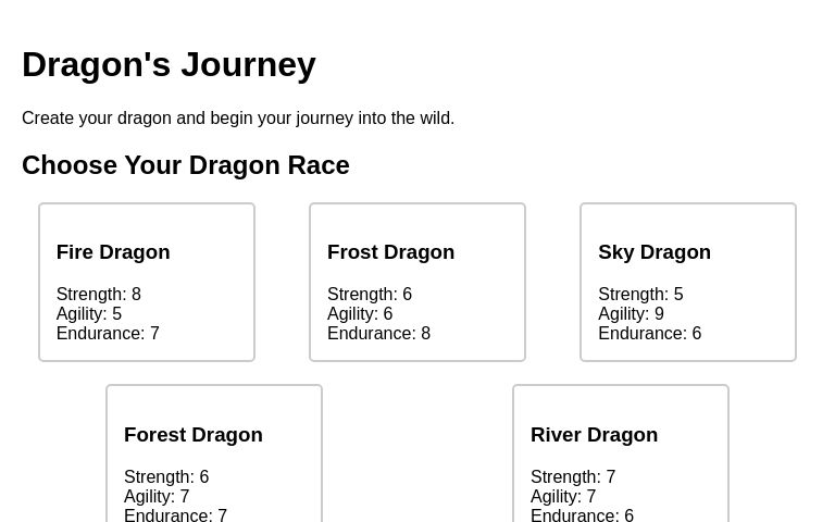 Dragon's Journey ― Perchance Generator