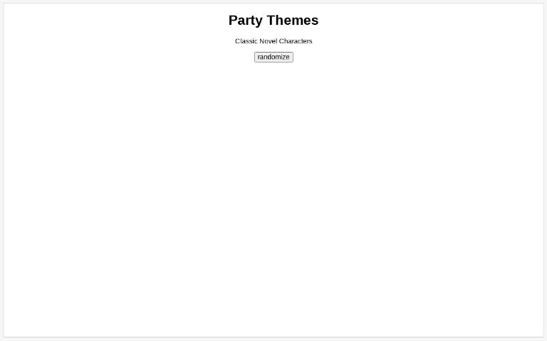 Party Themes ― Perchance Generator