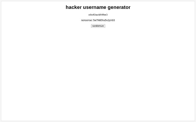 hacker username generator
