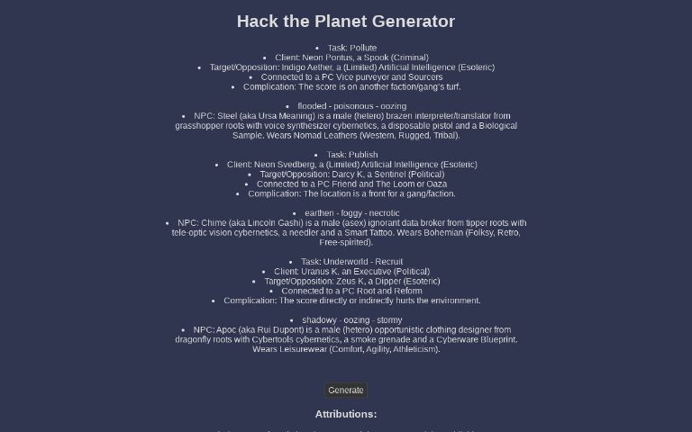 Hack the Planet Generator