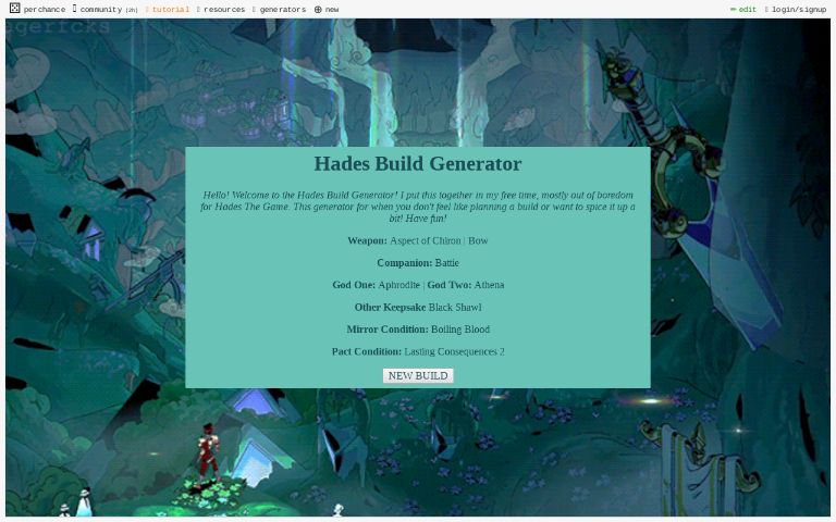 Hades Build Generator