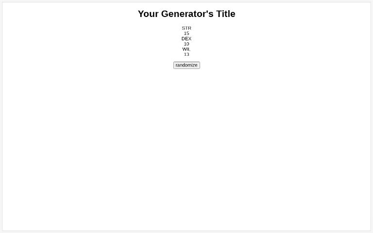 Hafniastats ― Perchance Generator