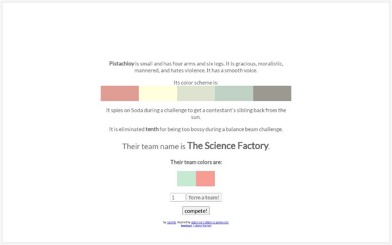 Object Show Character Generator