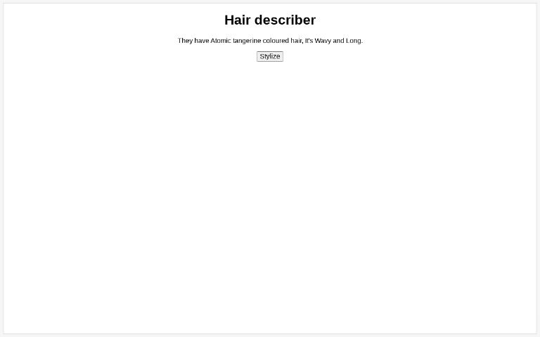 Hair describer ― Perchance Generator