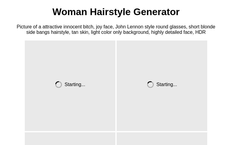 Woman Hairstyle Generator