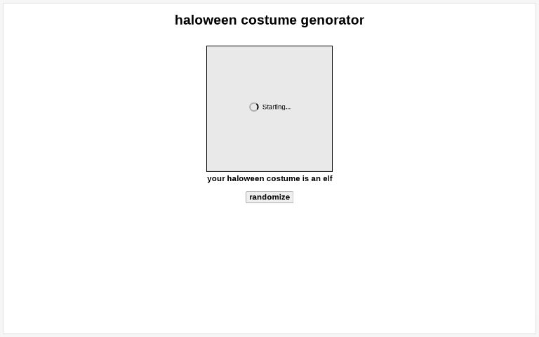 haloween costume genorator ― Perchance Generator