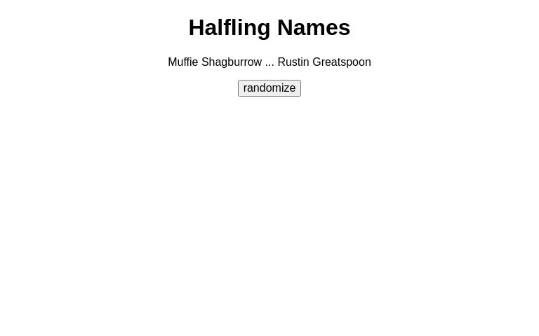 Halfling Names ― Perchance Generator