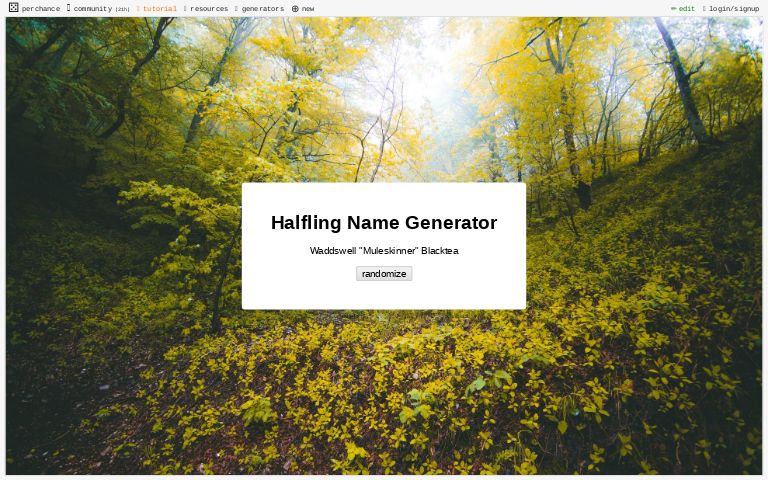 Halfling Name Generator