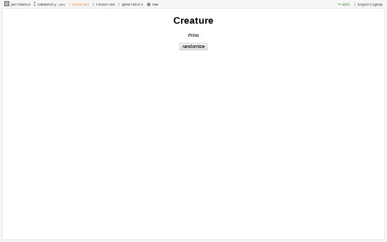 Creature ― Perchance Generator