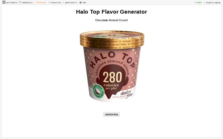 Halo Top Flavor Generator