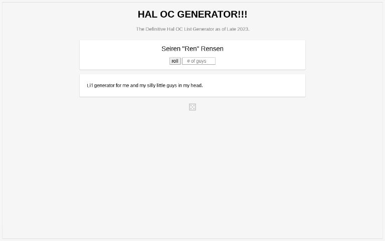 Haloc ― Perchance Generator