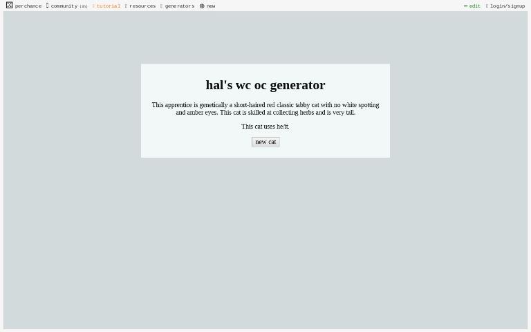 hal's wc oc generator