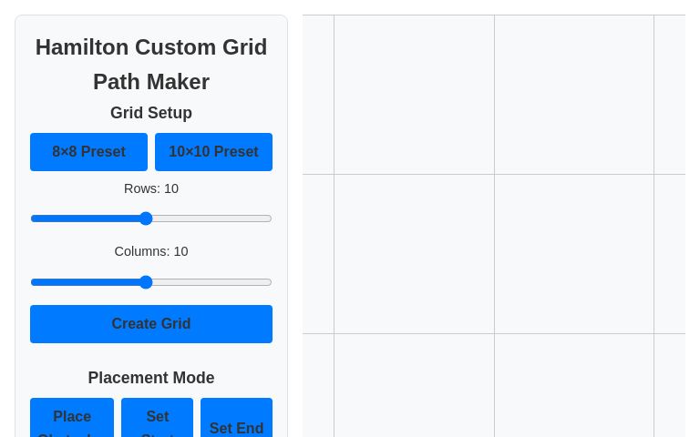 Hamilton Custom Grid Path Maker ― Perchance Generator