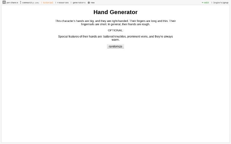 Hand Generator