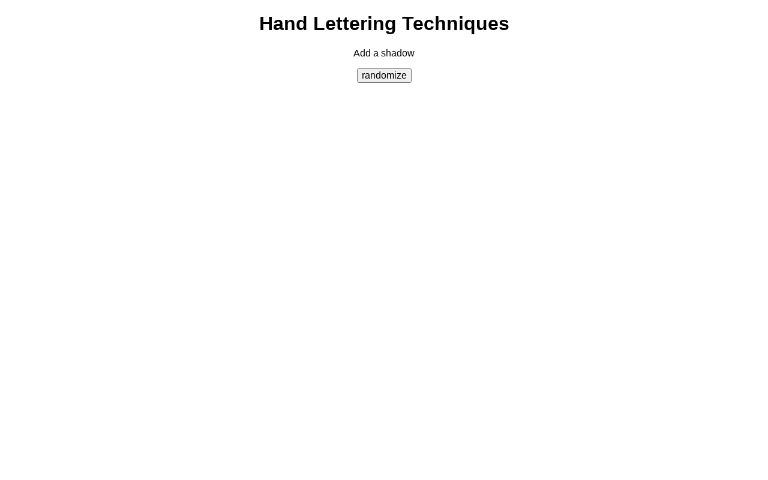 Hand Lettering Techniques ― Perchance Generator