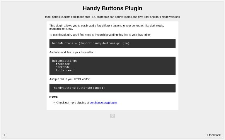 Handy Buttons Plugin