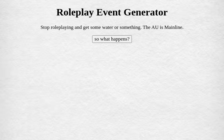 Roleplay Event Generator