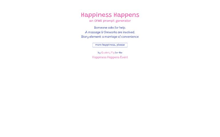 happiness-happens ― Perchance Generator