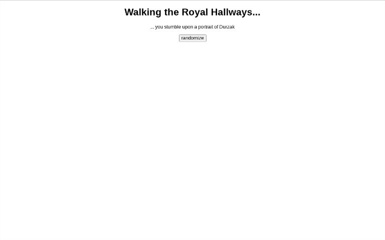 Walking the Royal Hallways... ― Perchance Generator