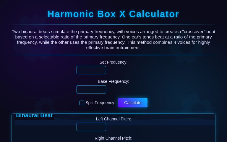 Harmonic Box X Calculator ― Perchance Generator