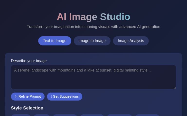 AI Image Studio ― Perchance Generator