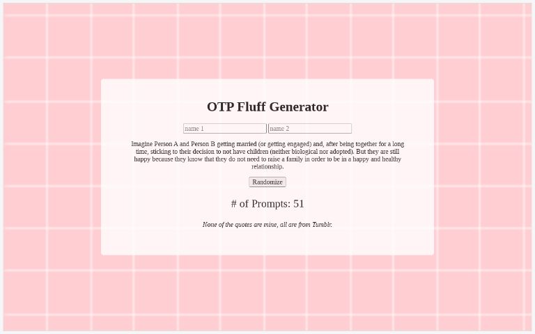OTP Fluff Generator
