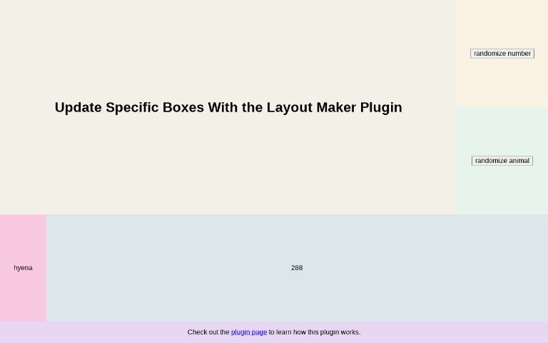 Update Specific Boxes With the Layout Maker Plugin