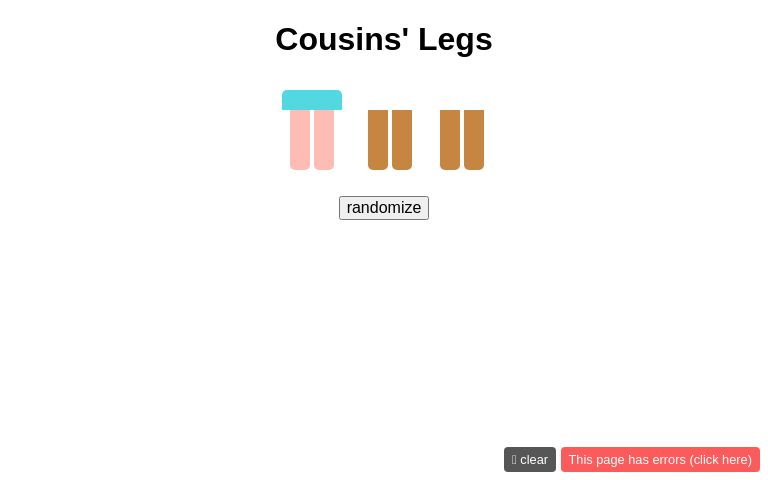 Cousins' Legs ― Perchance Generator