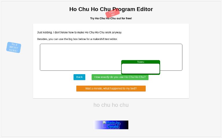 Ho Chu Ho Chu Program Editor ― Perchance Generator