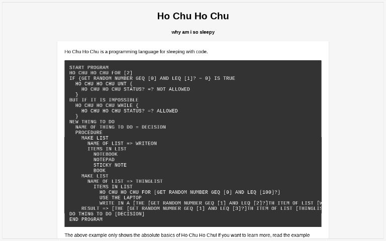 Ho Chu Ho Chu ― Perchance Generator